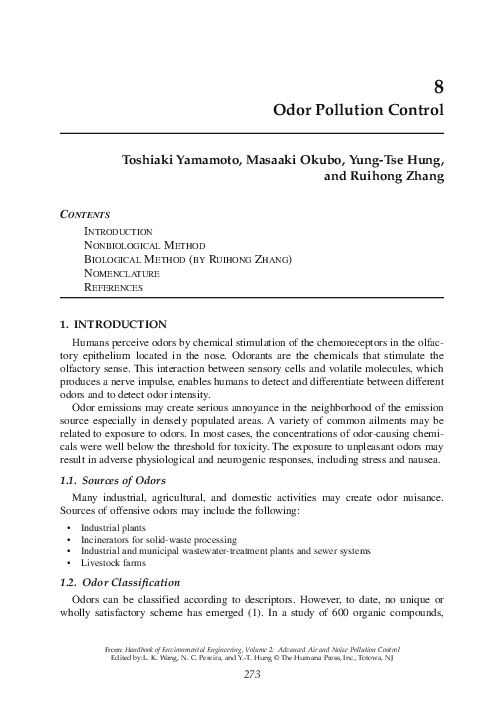 (PDF) Odor Pollution Control