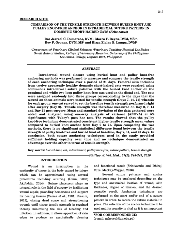 (PDF) COMPARISON OF THE TENSILE STRENGTH BETWEEN BURIED KNOT AND PULLEY ...