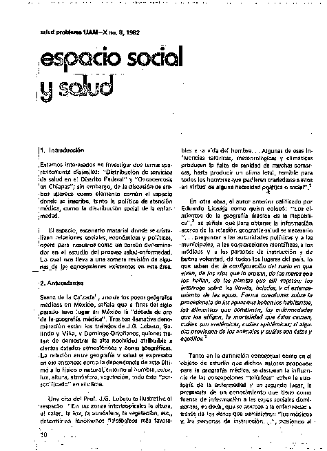 (PDF) Espacio social y salud