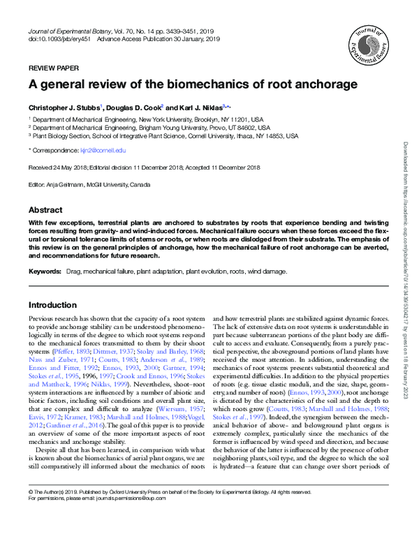 (PDF) A general review of the biomechanics of root anchorage