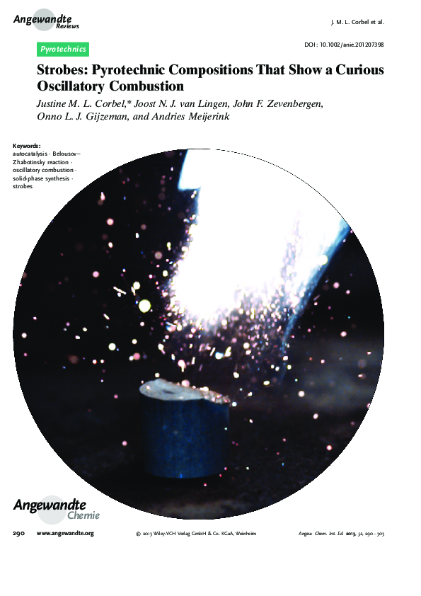 (PDF) Strobes: Pyrotechnic Compositions That Show a Curious Oscillatory ...