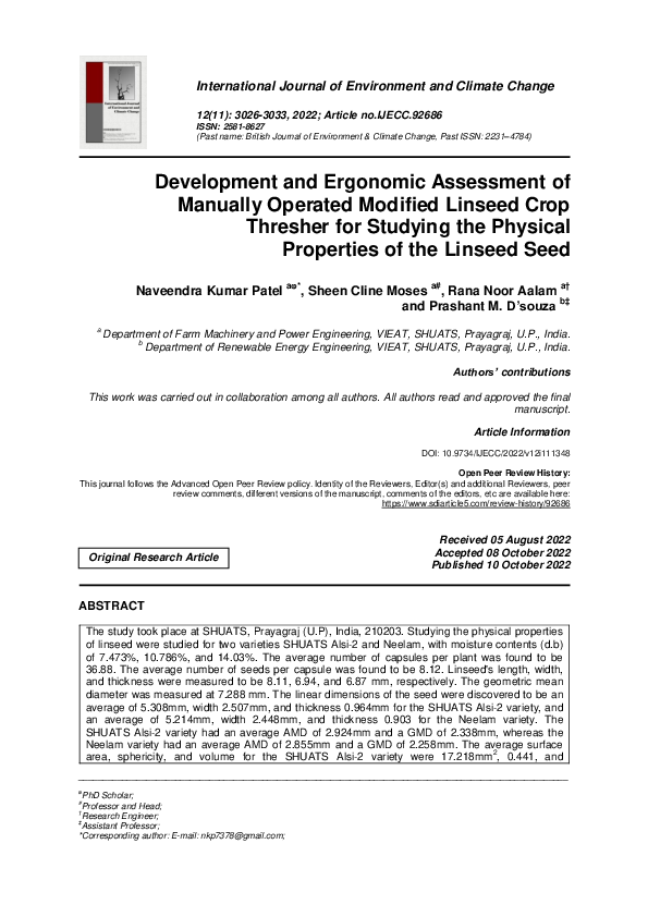 (PDF) Development and Ergonomic Assessment of Manually Operated ...