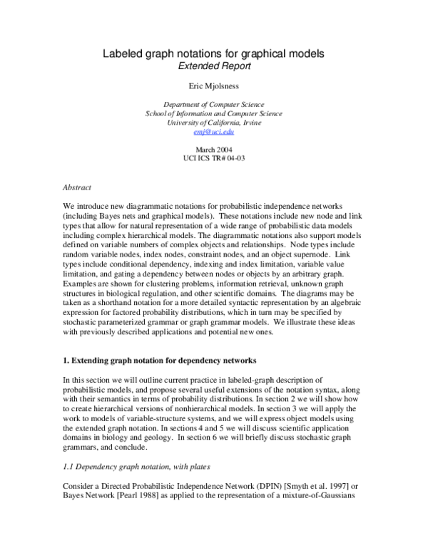 (PDF) Labeled graph notations for graphical models | E. Mjolsness - Academia.edu