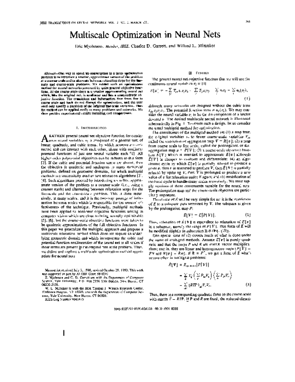 (PDF) Multiscale optimization in neural nets