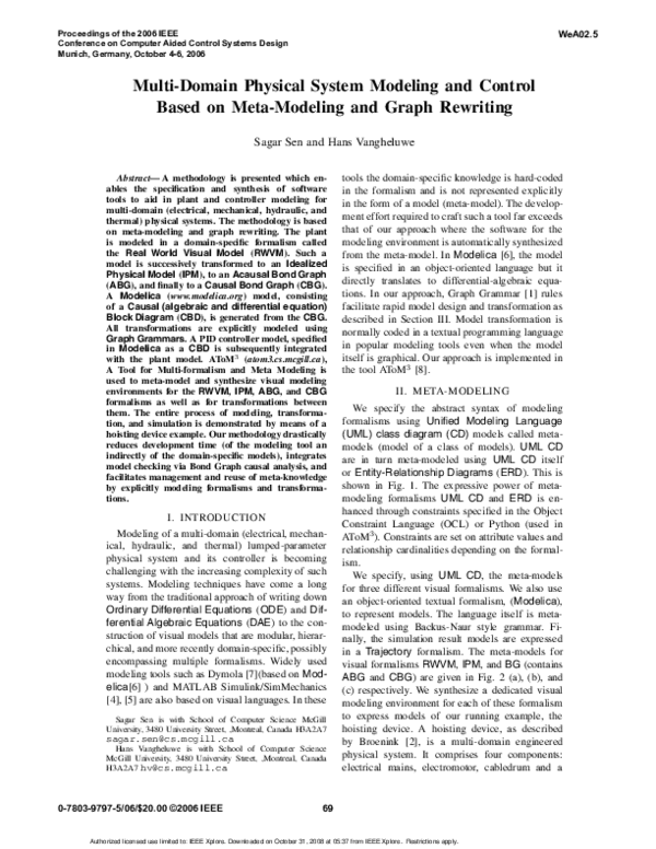 (PDF) Physical Model (IPM), to an Acausal Bond Graph