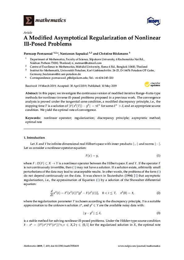 (PDF) A Modified Asymptotical Regularization of Nonlinear Ill-Posed ...