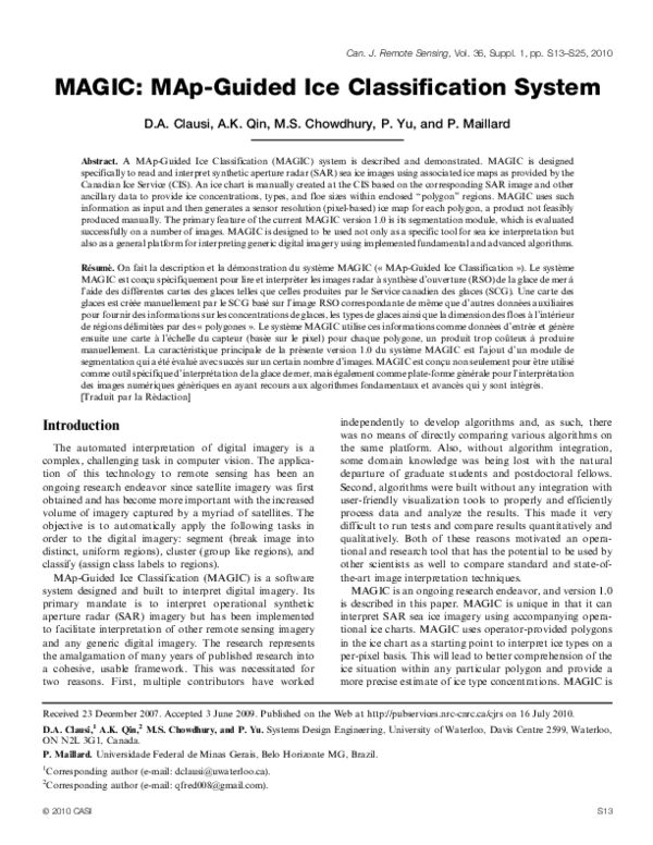 (PDF) MAGIC: MAp-Guided Ice Classification System