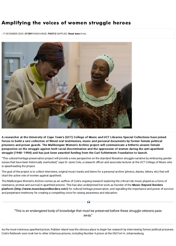 (PDF) Amplifying the Voices of Women Struggle Heroes