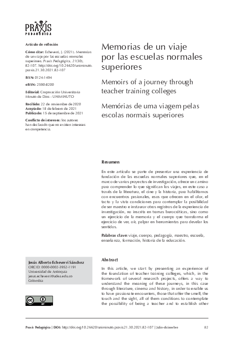 (PDF) Memorias de un viaje por las escuelas normales superiores