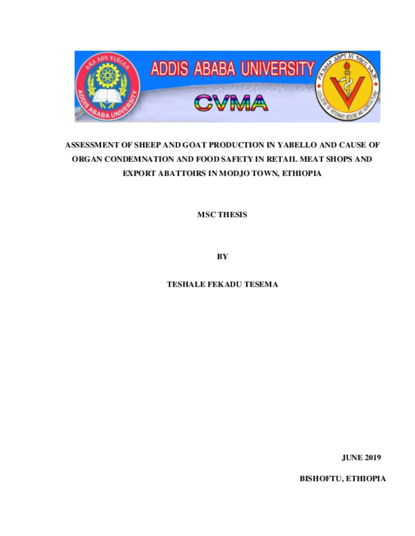 (PDF) Assessment of Sheep and Goat Production in Yabello and Cause of ...