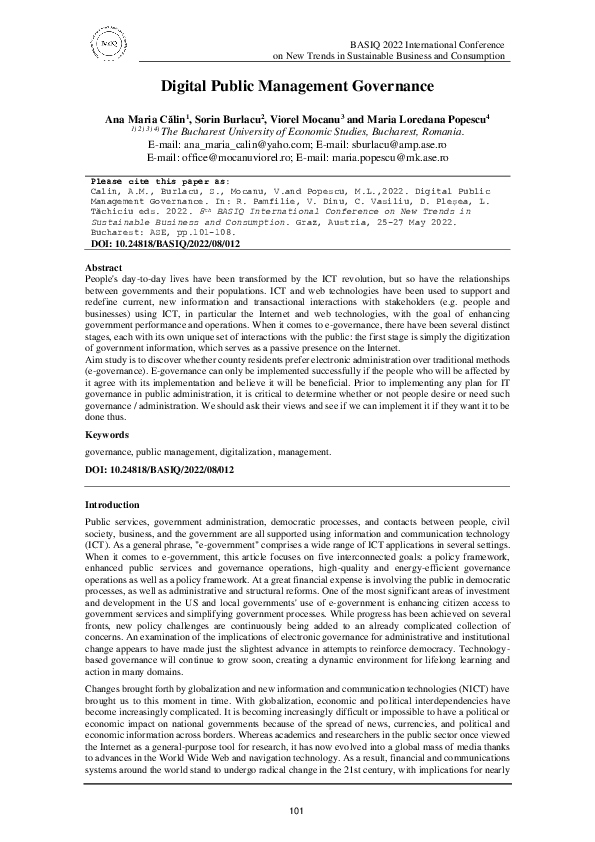 (PDF) Digital Public Management Governance