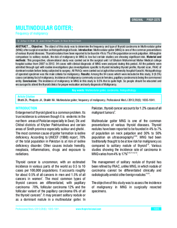(PDF) Multinodular Goiter