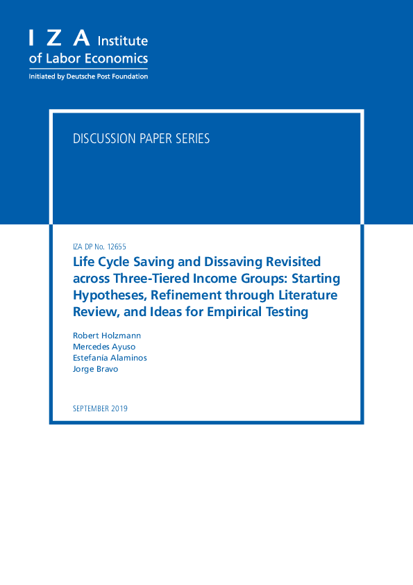 (PDF) Life Cycle Saving and Dissaving Revisited Across Three-Tiered ...