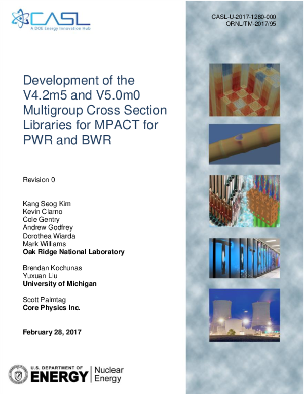 (PDF) Development of the V4.2m5 and V5.0m0 Multigroup Cross Section ...
