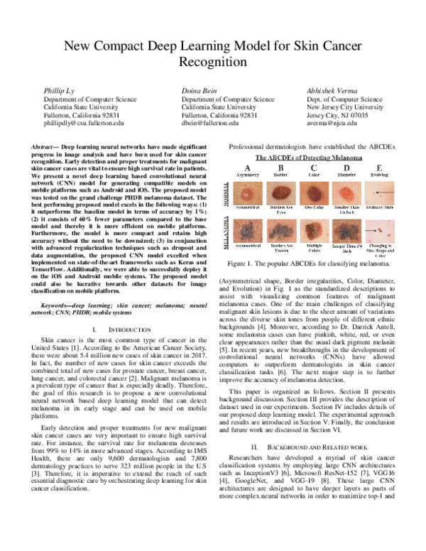 (PDF) New Compact Deep Learning Model for Skin Cancer Recognition