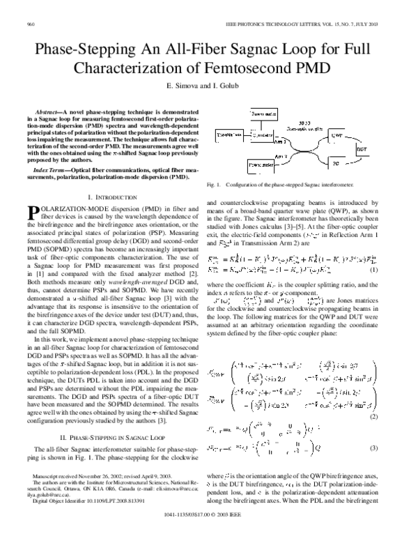 (PDF) Phase-stepping an all-fiber Sagnac loop for full characterization ...