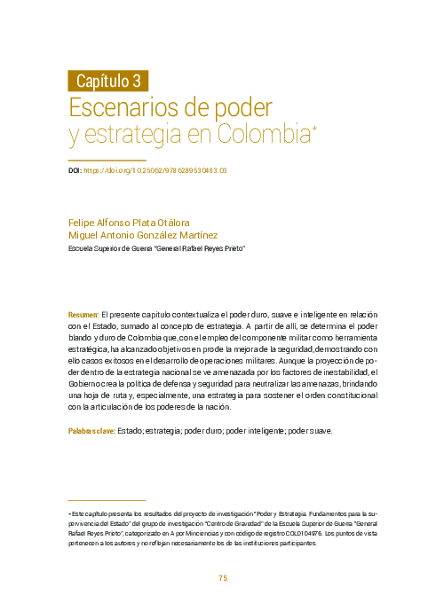 (PDF) Escenarios de poder y estrategia en Colombia