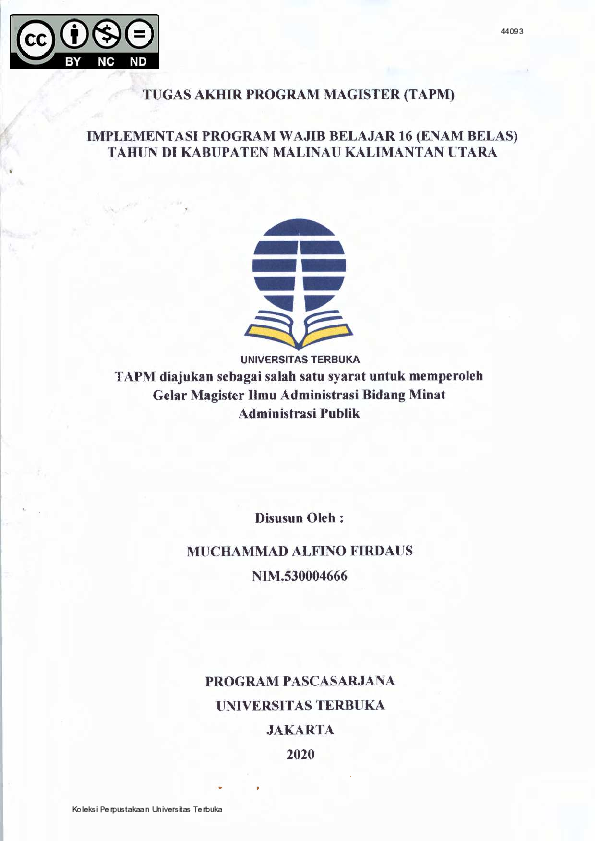 (PDF) Implementasi Program Wajib Belajar 16 (Enam Belas) Tahun Di ...