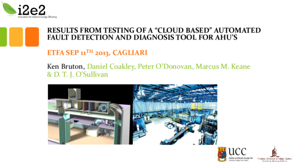 Pdf Results From Testing Of A Cloud Based Automated Fault Detection And Diagnosis Tool For