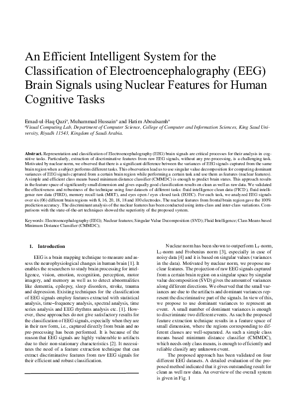 (PDF) An efficient intelligent system for the classification of electroencephalography (EEG ...