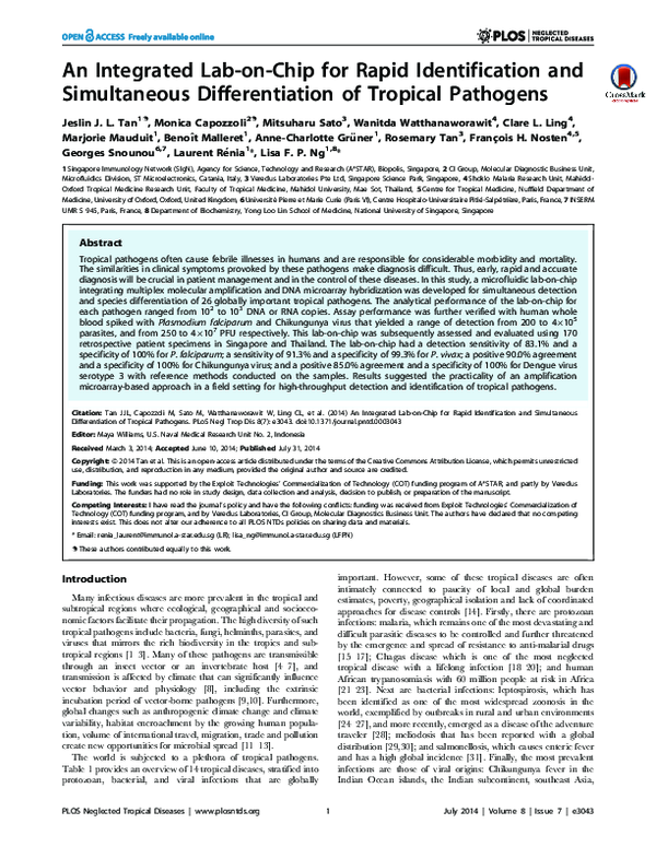 (PDF) An Integrated Lab-on-Chip for Rapid Identification and ...