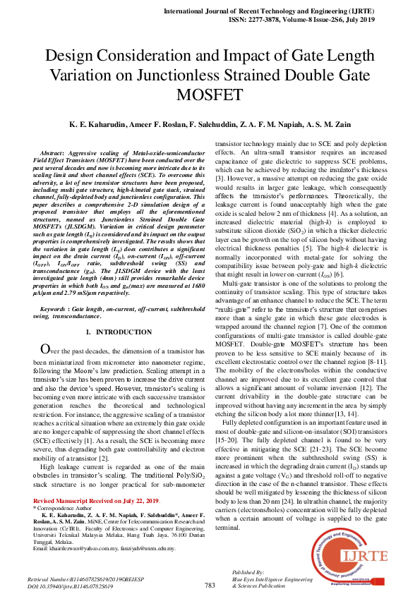 (PDF) Design Consideration and Impact of Gate Length Variation on ...
