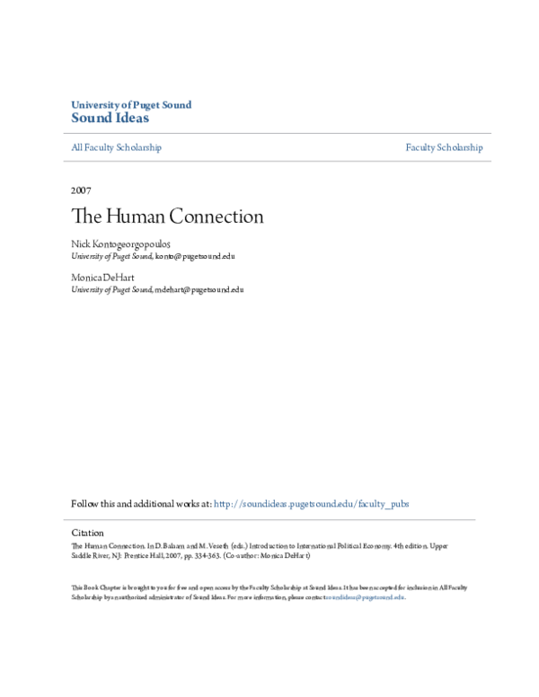 (PDF) The Human Connection