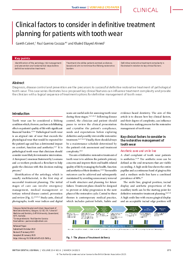 (PDF) Clinical factors to consider in definitive treatment planning for ...