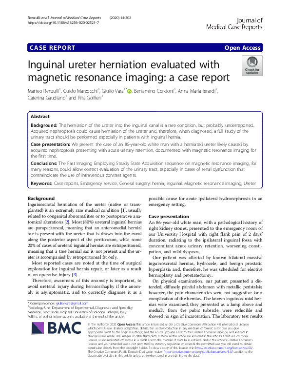 (PDF) Inguinal ureter herniation evaluated with magnetic resonance ...