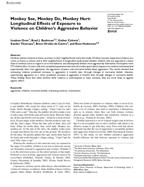 (PDF) Monkey See, Monkey Do, Monkey Hurt