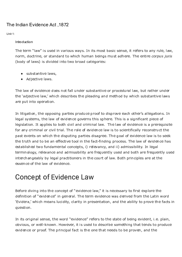(PDF) The Indian Evidence Act ,1872
