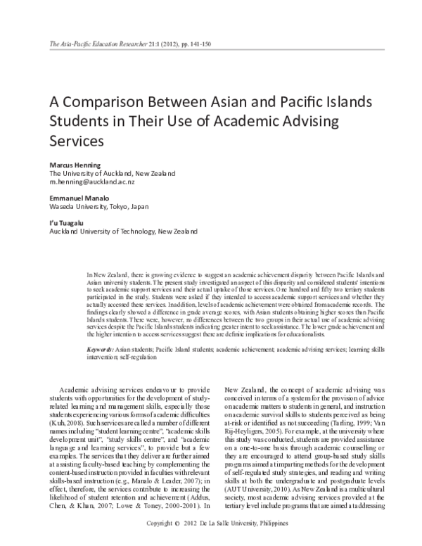 (PDF) A comparison between Asian and Pacific Islands students in their ...