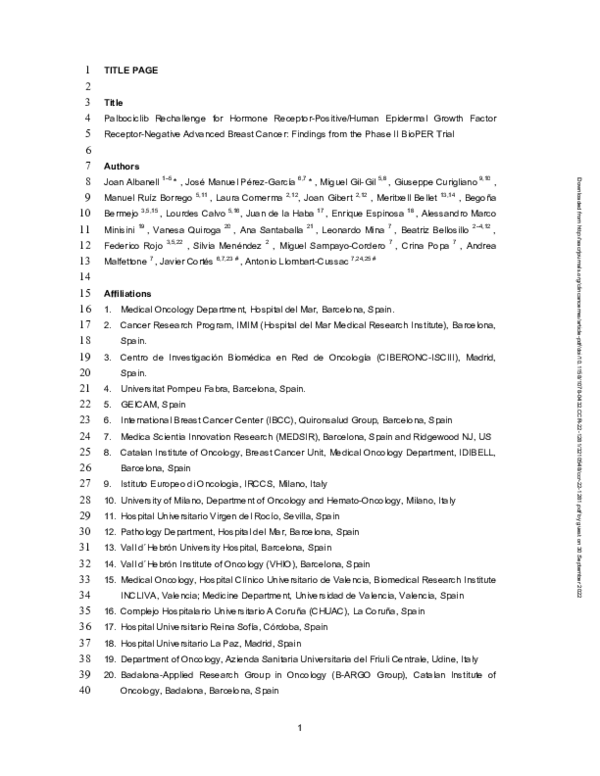 (PDF) Palbociclib Rechallenge for Hormone Receptor–Positive/HER ...