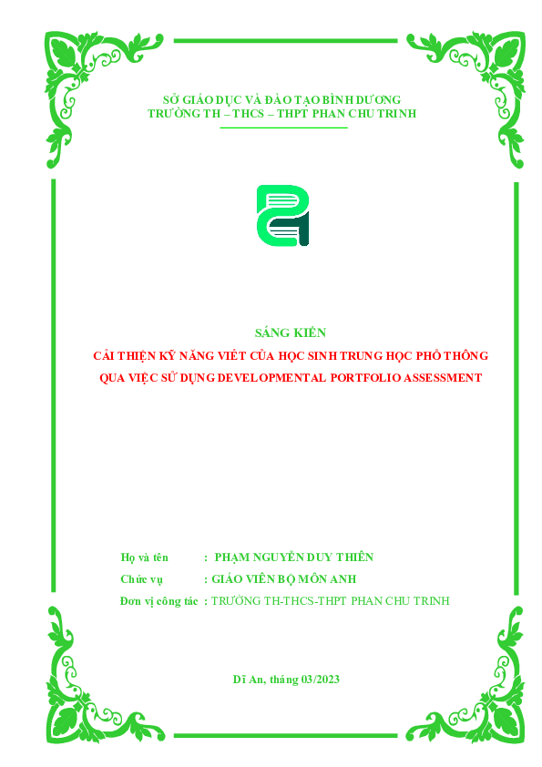 (PDF) Improve Students’ English Writing Skills in High School Through ...