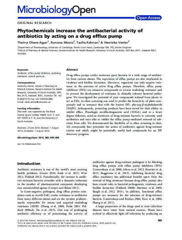(PDF) Phytochemicals increase the antibacterial activity of antibiotics ...