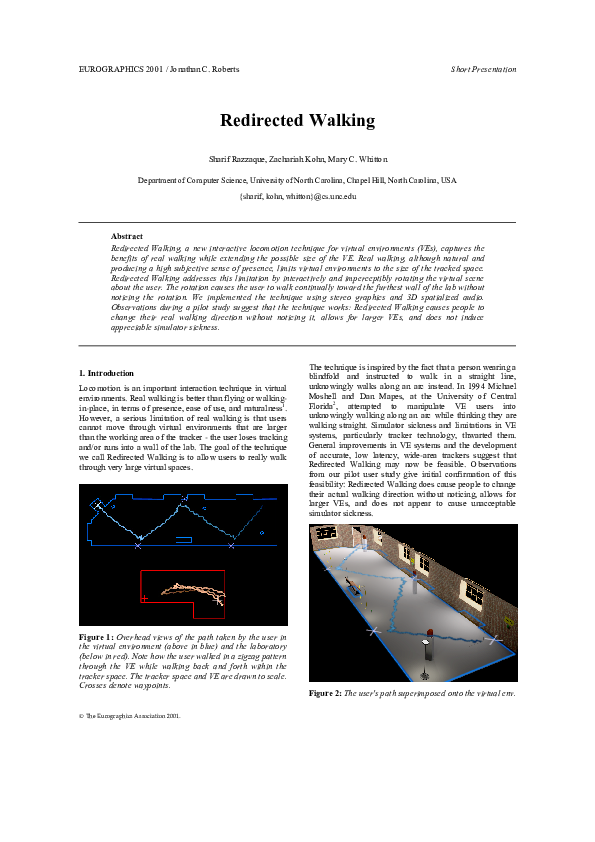 (PDF) Short Presentation Redirected Walking