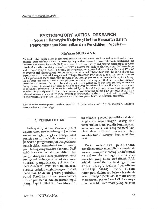(PDF) Participatory Action Research