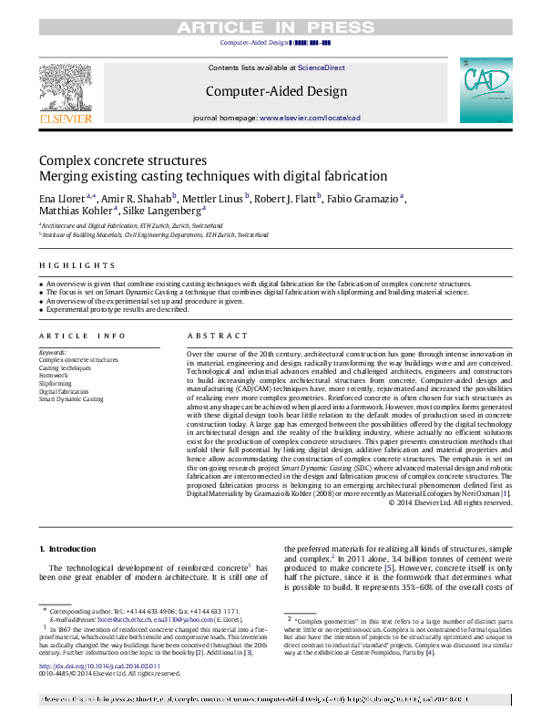 (PDF) Complex concrete structures