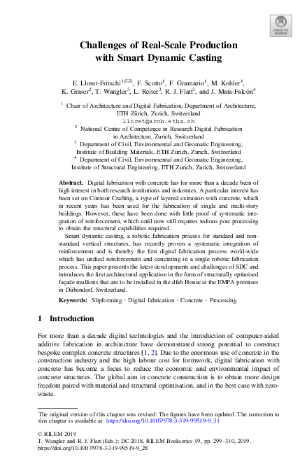 (PDF) Challenges of Real-Scale Production with Smart Dynamic Casting