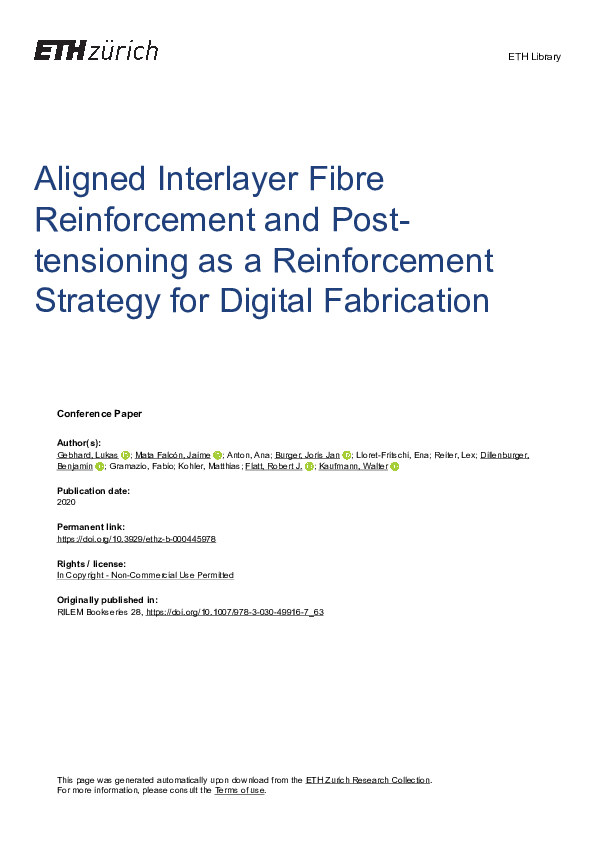 (PDF) Aligned Interlayer Fibre Reinforcement and Post-tensioning as a Reinforcement Strategy for ...