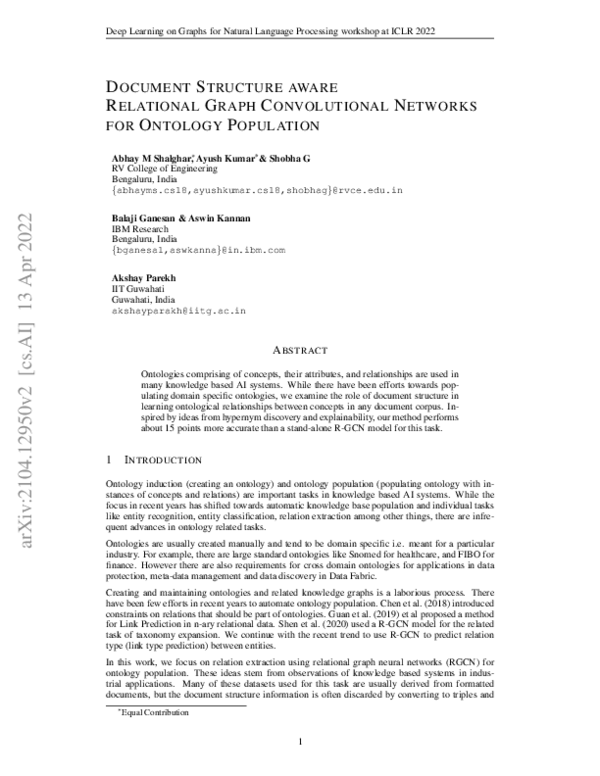 Pdf Document Structure Aware Relational Graph Convolutional Networks For Ontology Population