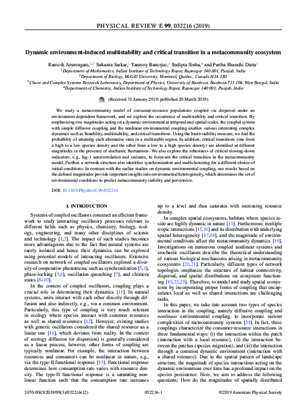 (PDF) Dynamic environment-induced multistability and critical ...