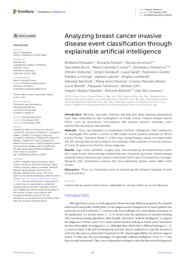 (PDF) Analyzing breast cancer invasive disease event classification ...