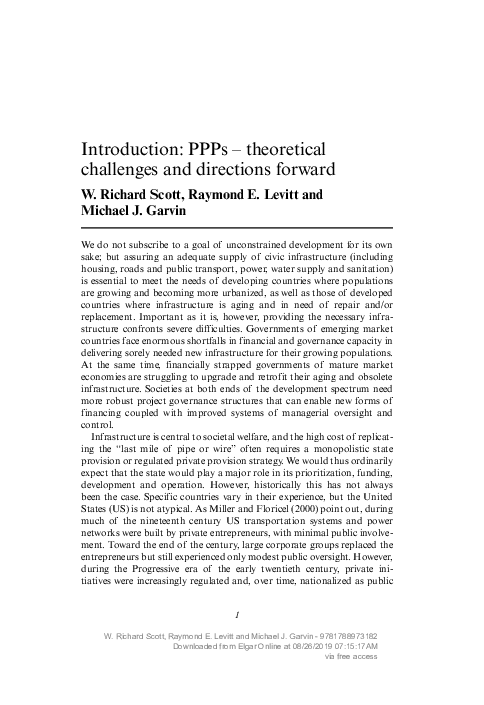 (PDF) Introduction: PPPs – theoretical challenges and directions forward