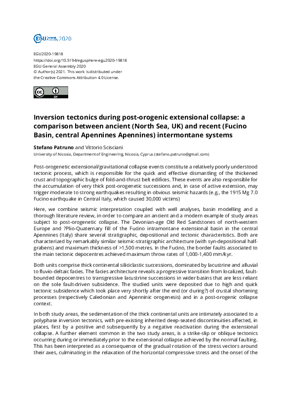 (PDF) Inversion tectonics during post-orogenic extensional collapse: a ...