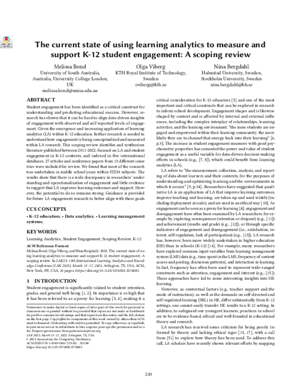 (PDF) The current state of using learning analytics to measure and support K-12 student ...