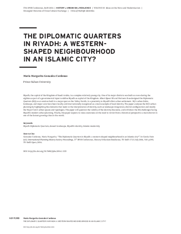 (PDF) The Diplomatic Quarters in Riyadh. A Western-shaped neighborhood ...