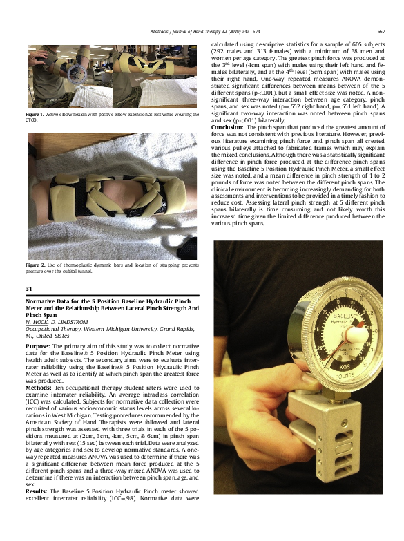 (PDF) Normative Data for the 5 Position Baseline Hydraulic Pinch Meter ...