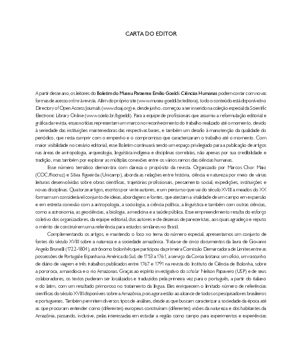 (PDF) Carta do Editor