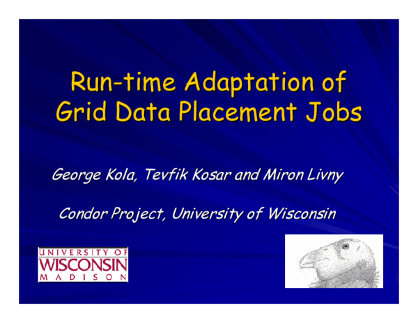 (PDF) Run-time Adaptation of Grid Data Placement Jobs